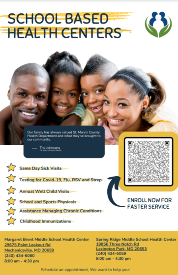 School-Based Health Centers - St. Mary's County Health Department